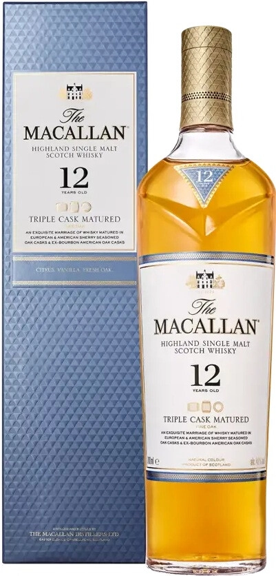 Виски Macallan Triple Cask Matured 12 Years Old, gift box, 0.7 л ...